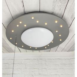 Niermann Deckenleuchte &raquo;Saturn, Kinderlampe, Kinderzimmer&laquo; E27 1 Stk. E27 Fassung f&uuml;r einfachen Leuchtmittelwechsel silber 1, &Oslash; 54cm H: 11cm, 1 Stk.