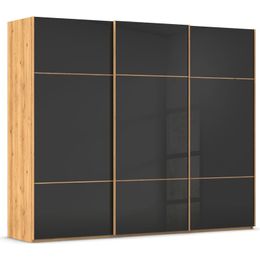 Rauch Schwebet&uuml;renschrank &raquo;Kleiderschrank Schrank Garderobe Schlafzimmerschrank SCALE-TRIO&laquo; edle dreigeteilte Front mit 2 Zierleisten Glasfront MADE 