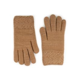 Capelli New York Damen Strickhandschuhe dezenter Metallic-Schimmer, gemustert, hoch elastisch Einheitsgr&ouml;&szlig;e