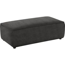 W.Schillig Hocker &raquo;around-the-block&laquo; mit eleganter Biese grau Longlife Xtra-Leder Z69: Das feinnarbige, gedeckte Softleder Z69 besticht durch seine 