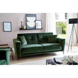 Trends by HG 3-Sitzer &raquo;Barcelona&laquo; mit Metallfu&szlig;, frei im Raum stellbar gr&uuml;n B/H/T: 196cm x 86cm x 89cm, Microvelours