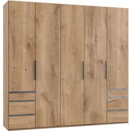 wimex Kleiderschrank &raquo;Level by fresh to go&laquo; mit Schubladen braun B/H/T: 250cm x 236cm x 58cm, T&uuml;ren: 5 Stk.