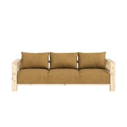 Karup Design Sofa &raquo;Bare Sofa, Schlafsofa mit Boxspring, 3-Sitzer, Couch, Bettfunktion&laquo; Boxspring-Matratze mit Sprungfedern, 3 R&uuml;ckenkissen, Made in Europe Bezug: 