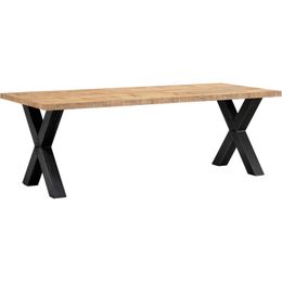 OMG Design Esstisch &raquo;Formula&laquo; 1 Stk. tlg. Hochwertige Melamin-Tischplatte mit Metallgestell braun B/H/T: 240cm x 77cm x 100cm