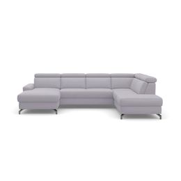 Sit & More sit&more Wohnlandschaft &raquo;Scarlett U-Form&laquo; inklusive Kopfteilverstellung, optional Schlaffunktion & Bettkasten grau B/H/T: 333cm x 226cm, Luxus-