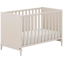 YUNY by PAIDI Babybett &raquo;SISTER LOU in Beige&laquo; Gitterbett h&ouml;henverstellbar, Kinderbett beige Holzwerkstoff Lattenrost, Liegefl&auml;che B/L: 60cm x 120cm, 