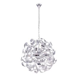 Globo LIGHTING Pendelleuchte &raquo;FALLA&laquo; E14 1 Stk. H&auml;ngeleuchte, H&auml;ngelampe, H&ouml;he k&uuml;rzbar, Wohnzimmer silber 1 Stk.