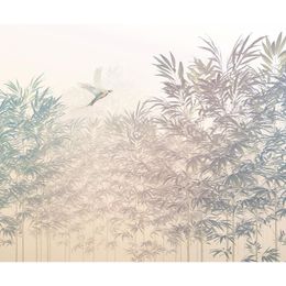 Komar Vliestapete &raquo;Digitaldruck Vlies - Bamboo Paradise - Gr&ouml;&szlig;e 300 x 250 cm&laquo; bedruckt glatt Wohnzimmer, Schlafzimmer blau Vlies B/L: 300m x 250m, Rollen: 1