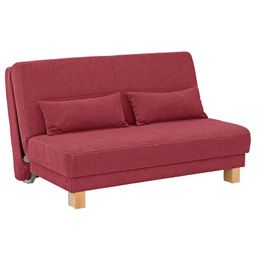 Home Affaire Schlafsofa &raquo;Gina&laquo; vom Sofa zum Bett mit einem Handgriff, in 4 Breiten, Nierenkissen rot Chenille (100% Polyester) B/H/T: 140cm x 86cm x 