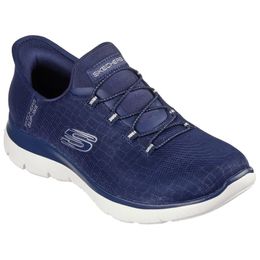 Skechers Damen Slip-On Sneaker &raquo;SUMMITS-CLASSY NIGHT&laquo; Slipper, Freizeitschuh mit komfortabler Heel Pillow Funktion silber 35