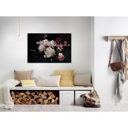 A.S. Cr&eacute;ation Leinwandbild &raquo;Blunch Of Flowers&laquo; Blumen Kunst 1 Stk. tlg. Romantische Blumen, Rosen Keilrahmen Leinwand-Bild Wohnzimmer modern bunt Holz, Stahl B/H/T: