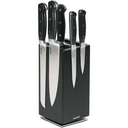 Magnet-Messerblock &raquo;Hanseatic PREMIUM, aus Holz, Messerblock Set, 6-tlg.&laquo; 6 tlg. elegantes Design, herausnehmbarer Borsteneinsatz, 360-Grad-drehbar 