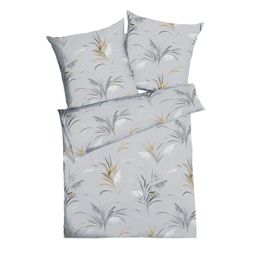 Kaeppel Bettw&auml;sche &raquo;Swing&laquo; 2 Stk. grau Interlock-Jersey, Obermaterial: 100% Baumwolle B/L: 155cm x 220cm, 1 Stk., 1 Stk., Interlock-Jersey, B/L: 80cm x 80cm, 