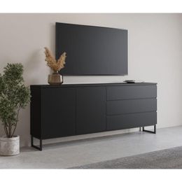 OTTO home Sideboard &raquo;Modo II, Breite 200 cm, moderne grifflose Kommode 2T&uuml;ren/3 SK&laquo; Schubladenkommode viel Stauraum, Einlegeb&ouml;den verstellbar, 