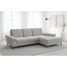 Sit & More sit&more Ecksofa &raquo;Chelsea L-Form, B: 264 cm, mit Armteil-& Sitztiefenverstellung&laquo; optional Schlaffunktion und Bettkasten grau 100% Polyester B/H/T: 