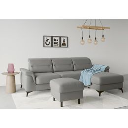 Sit & More sit&more Ecksofa &raquo;Sinatra L-Form&laquo; mit Recamiere, optional mit Kopfteilverstellung und Armteilfunktion grau 100% Polyester B/H/T: 258cm x 85cm x 170cm,