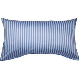 Janine Kissenbezug &raquo;Modernclassic&laquo; mit Streifen blau Mako-Satin, Obermaterial: 100% Baumwolle B/L: 80cm x 40cm, 1 Stk., Mako-Satin