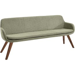 Musterring Essbank &raquo;Tavia&laquo; Stativgestell Wildnussbaum massiv ge&ouml;lt, Breite 180, 200 oder 220 cm gr&uuml;n 100% PES B/H/T: 180cm x 87cm x 66cm, Chenille