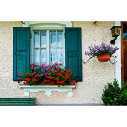 papermoon Fototapete &raquo;Bavarian Window&laquo; glatt bunt Vlies B/L: 2m x 1,49m, Bahnen: 4 Stk.