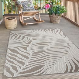 s.Oliver Teppich &raquo;Skadom, Wende-Teppich im Blatt Design, auch f&uuml;r Balkon und Terrasse&laquo; rechteckig 5 mm H&ouml;he f&uuml;r In- und Outdoor geeignet, wetterfest &