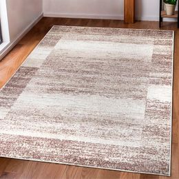 OTTO home Teppich &raquo;Beldre&laquo; rechteckig 9 mm H&ouml;he mit besonders weichem Flor, Kurzflor, modernes Design, mit Bord&uuml;re beige Kunstfaser B : 240cm 1 Stk., 