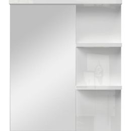 OTTO home Wandspiegel &raquo;Piano&laquo; UV-lackiert, mit Ablagen, HxB: 89x76cm wei&szlig; Holzwerkstoff B/H/T: 76cm x 89cm x 17cm