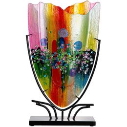 Gilde Dekovase &raquo;Bodenvase oval Manto blau; pink H. 49 cm&laquo; bunt Glas B/H/T: 30cm x 49cm x 10,5cm