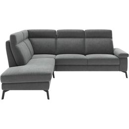 Home Affaire Ecksofa &raquo;Nalani, optionaler Sitzauszug, Breite: 252 cm&laquo; Komfortabler Federkernsitz, gro&szlig;z&uuml;gige Ecke, klappbare Armlehne 100% Polyester B/