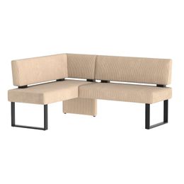 OTTO home Eckbank &raquo;Oliver mit Metallgestell, K&uuml;chenbank&laquo; verschiedene Bez&uuml;ge Cord Esszimmerbank OTTOs Choice wei&szlig; Holzwerkstoff, Massivholz, Polyester