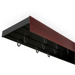SN DECO GROUP Gardinenschiene &raquo;Vorhangschiene SH mit Blende&laquo; 3 l&auml;ufig-l&auml;ufig Fixma&szlig; braun Kunststoff B/L: 220cm, 3 l&auml;ufig