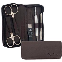 Pfeilring Pfeilring Manik&uuml;re-Etui Nappaleder braun B/H/T: 80mm x 180mm x 35mm 5 Stk.