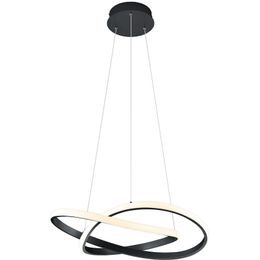 REALITY LEUCHTEN LED Pendelleuchte &raquo;Mira&laquo; LED-Board 1 Stk. Warmwei&szlig; H&auml;ngeleuchte, Switch Dimmer schwarz 1, &Oslash; 60cm H: 150cm, 1 Stk.