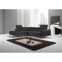 Egoitaliano Ecksofa &raquo;Claudie, Designsofa mit extrakomfortablem Sitzkomfort, L-Form&laquo; Inkl. Kopfteilverstellung, L-Form schwarz Luxus-Microfaser (100% Polyester) 