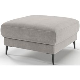 Home Affaire Polsterhocker &raquo;Downtown&laquo; passend zur Serie, auch in Cord grau 100% Polyester B/H/T: 80cm x 44cm x 80cm, Chenille