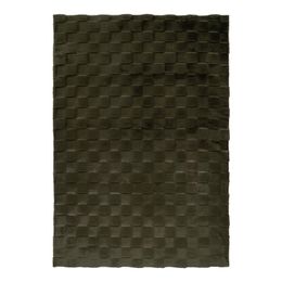 Kayoom Teppich &raquo;Botany 625&laquo; rechteckig 18 mm H&ouml;he weicher kuscheliger Kurzflor, Fellhaptik, alle R&auml;ume, viele Farben braun Polyester B : 80cm 1 Stk., 18mm, L
