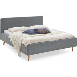 Meise M&ouml;bel meise.m&ouml;bel Polsterbett &raquo;Mattis&laquo; Topseller, wahlweise mit Bettkasten blau Bezug Bett: Multicolor (100% Polyester) Liegefl&auml;che L&auml;nge B: 200cm x 140cm, 