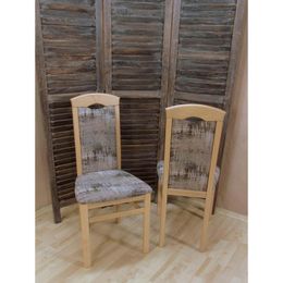 Home Affaire 4-Fu&szlig;stuhl (Set) 2 Stk. braun 100% Polyester;Clean-Active Strukturstoff B/H/T: 44cm x 97cm x 45cm, 2 Stk., Struktur