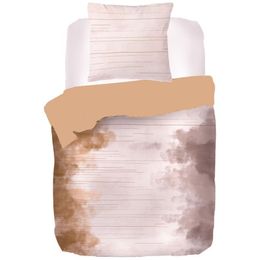 Kayori Bettw&auml;sche &raquo;Kaneda&laquo; 2 Stk. 100% reiner Bio-Baumwolle beige Renforc&eacute; (Bio-Baumwolle), Obermaterial: 100% Baumwolle B/L: 155cm x 220cm, 1 Stk., 1