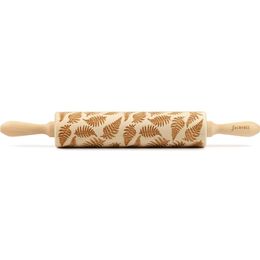 Folkroll Teigroller &raquo;Farn&laquo; Keksteig im Handumdrehen mit Motiv versehen braun Massivholz 43cm