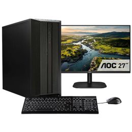 Captiva Business-PC-Komplettsystem &raquo;Workstation I75-778 TFT Bundle&laquo; 27 &prime;&prime; Intel Core i7 UHD Graphics 64 GB RAM 1.000 GB SSD schwarz Windows 11 Pro 64-