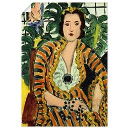 Artland Wandbild &raquo;Dame mit blauem Schmuckst&uuml;ck. 1937&laquo; Bilder von Frauen 1 Stk. tlg. als Alubild, Leinwandbild, Poster, Wandaufkleber in verschied. Gr&ouml;&szlig;en 