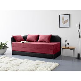 Maintal Polsterliege &raquo;Diana&laquo; mit Stauraum rot Liegeh&ouml;he 55cm, Liegefl&auml;che B/L: 84cm x 198cm, kein H&auml;rtegrad, Schaumstoffmatratze