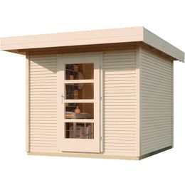 Weka Gartenhaus &raquo;WekaLine 172 Gr.2, 28 mm&laquo; beige Massivholz Fu&szlig;boden im Gartenhaus, ohne R&uuml;ck- und Seitenwand, ohne Dacheindeckung