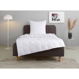 OTTO home Federbettdecke + Kopfkissen &raquo;Irah Bettdecke 135x200 cm, 155x220 cm&laquo; Set mit Kissen 80x80 cm, Sommer, Winter, Made in Germany wei&szlig; Bettdecken