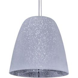 Paco Home Pendelleuchte &raquo;STARLET&laquo; E27 Deckenlampe LED Glas Wohnzimmer Schlafzimmer H&ouml;henverstellbar E27 silber 1, &Oslash; 28cm H: 27cm