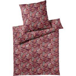 Elegante Bettw&auml;sche &raquo;Decoration&laquo; 2 Stk. angenehmes Hautgef&uuml;hl rot Mako-Jersey, Obermaterial: 100% Baumwolle B/L: 135cm x 200cm, 1 Stk., 1 Stk., Mako-Jersey, B/