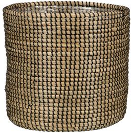 Scheurich Blumentopf &raquo;black 22/513&laquo; braun Geflecht Seegras B/H/T: 22cm x 19,5cm x 22cm