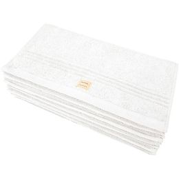 Dyckhoff Gaestehandtuecher &raquo;Nature&laquo; wei&szlig; Frottier, Obermaterial: 100% Baumwolle B/L: 30cmx50cm, 6 Stk., Frottier