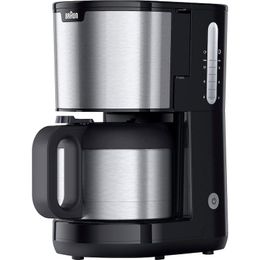 Braun Filterkaffeemaschine &raquo;PurShine KF1505 BK&laquo; 1,2 l Kaffeekanne Papierfilter 1000W, automatische Abschaltung, herausnehmbarer Filterkorb, Edelstahl 