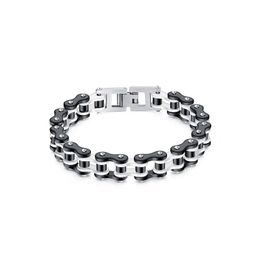 Firetti Damen Gliederarmband &raquo;Schmuck Geschenk Biker&laquo; wei&szlig; 21,5cm, Edelstahl